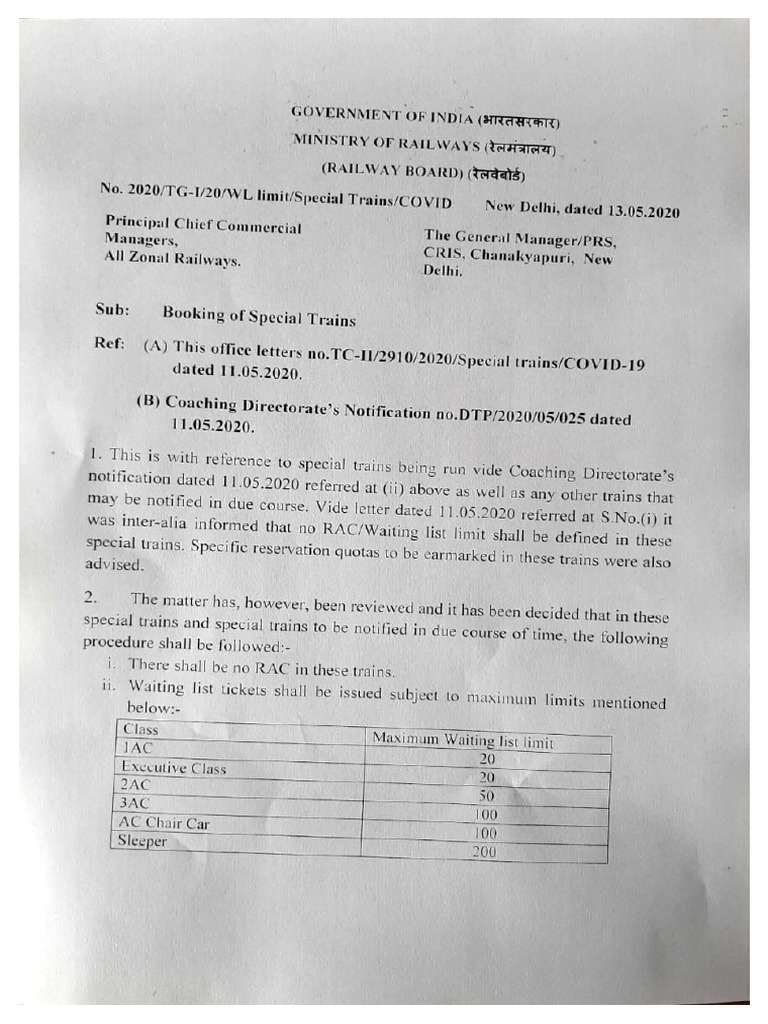 Railway notification