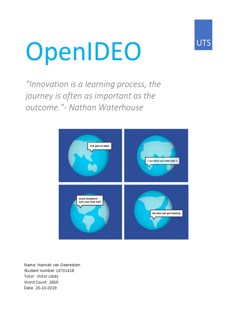 OpenIdeo Company Assignment | PDF | Crowdsourcing | Innovation