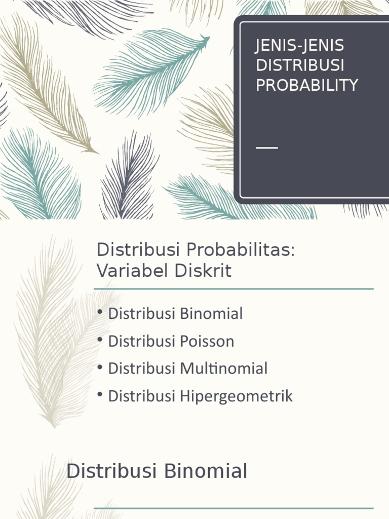 s10JENIS-JENIS DISTRIBUSI PROBABILITY | PDF