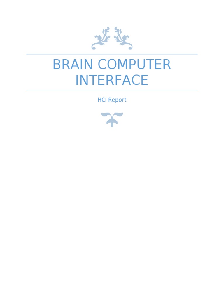 Brain Computer Interface | PDF | Electroencephalography | Brain