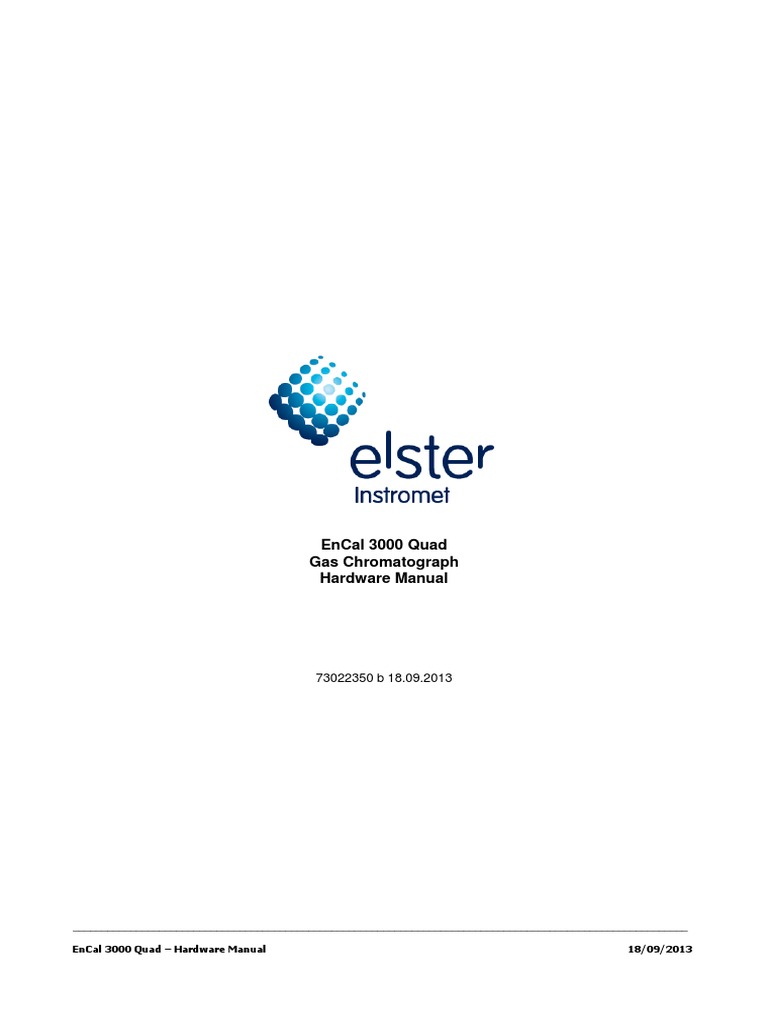 Encal 3000 Quad Gas Chromatograph Hardware Manual | PDF | Gas ...