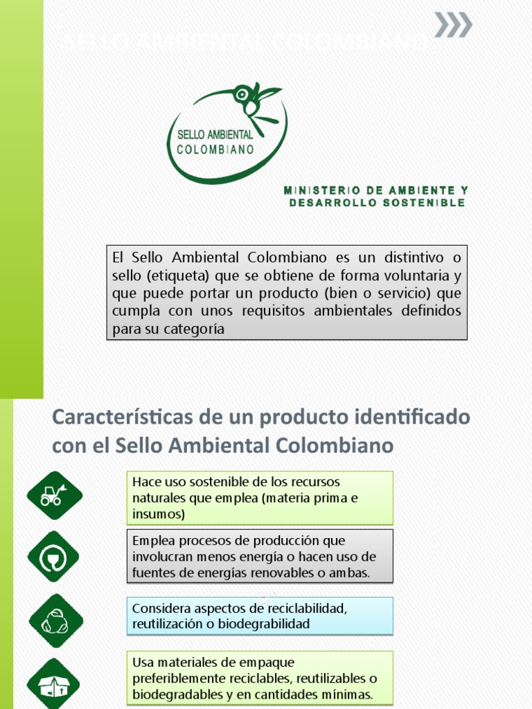 Sello Ambiental Colombiano | Descargar gratis PDF | Energía y recursos ...