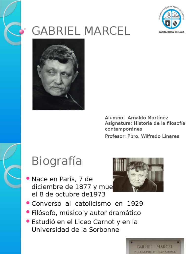 GABRIEL MARCEL - Filosofía | PDF | Existencia | Filosofía