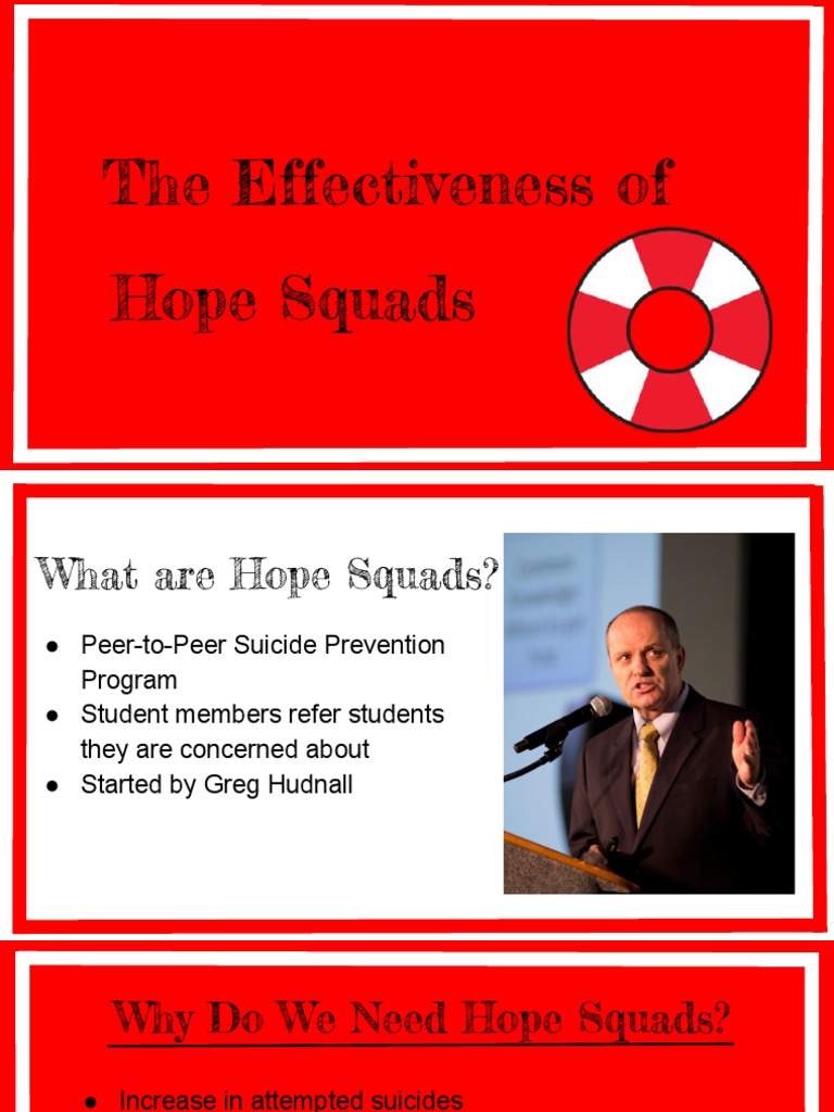 Hope Squad Presentation Revised | PDF | Suicide | Medical Ethics