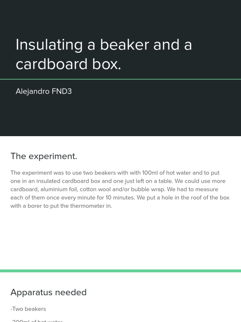 Insulating Beakers: Experiment Results | PDF | Thermal Insulation ...