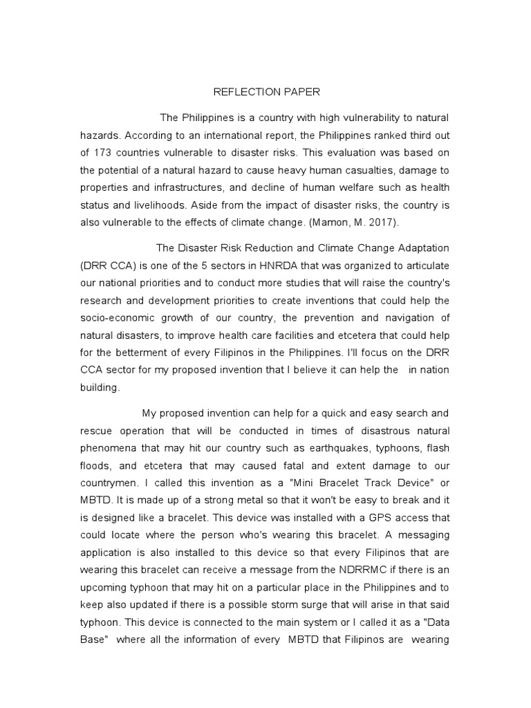 STS Reflection Paper | PDF | Disaster Risk Reduction | Policy