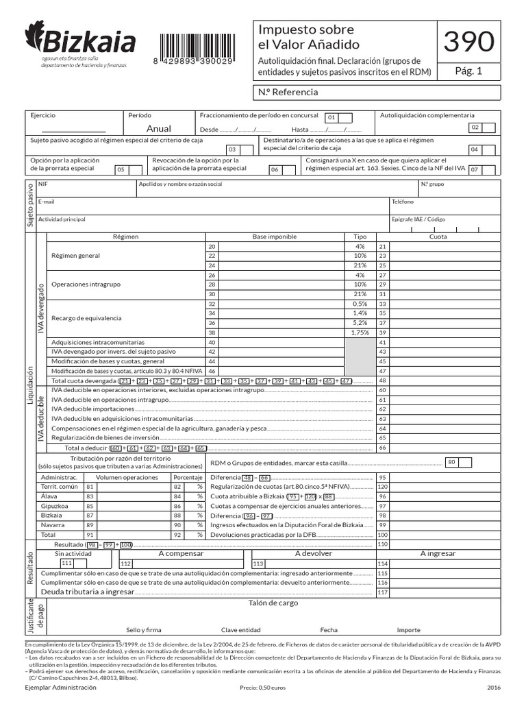 Modelo 390 PDF | Descargar gratis PDF | Economias | Gobierno