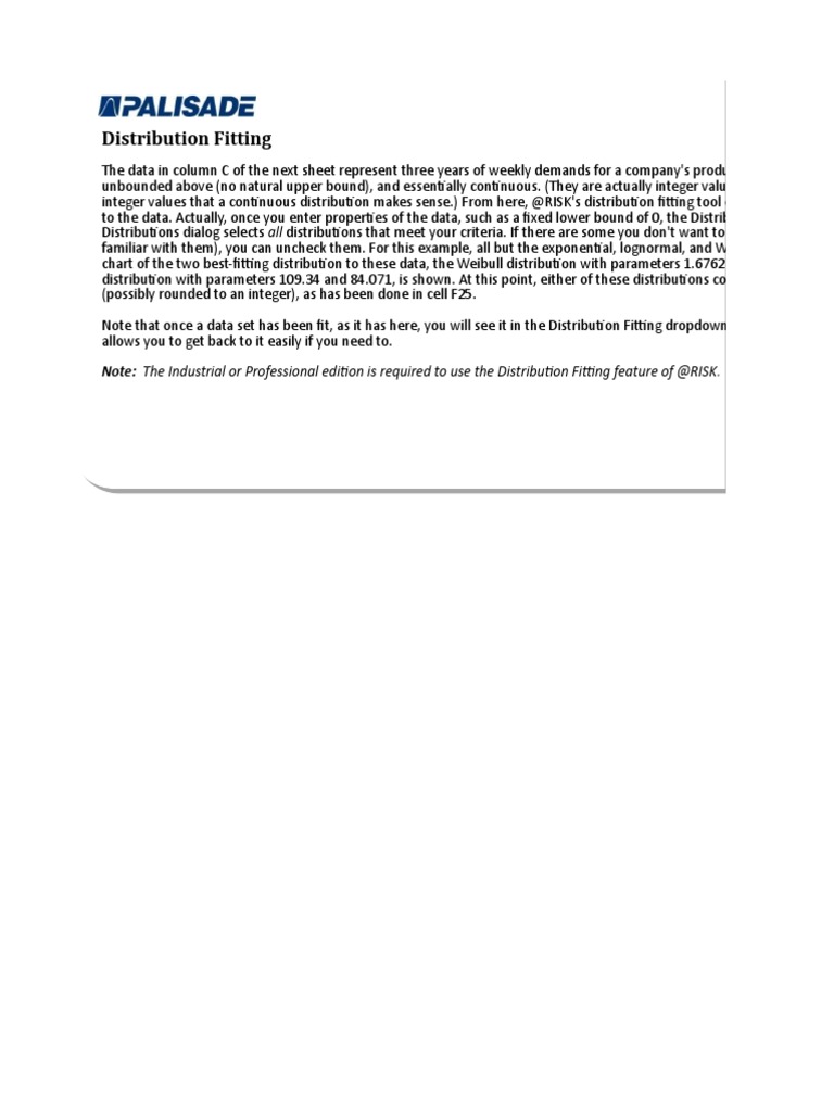 Distribution Fitting | PDF | Probability Theory | Analysis