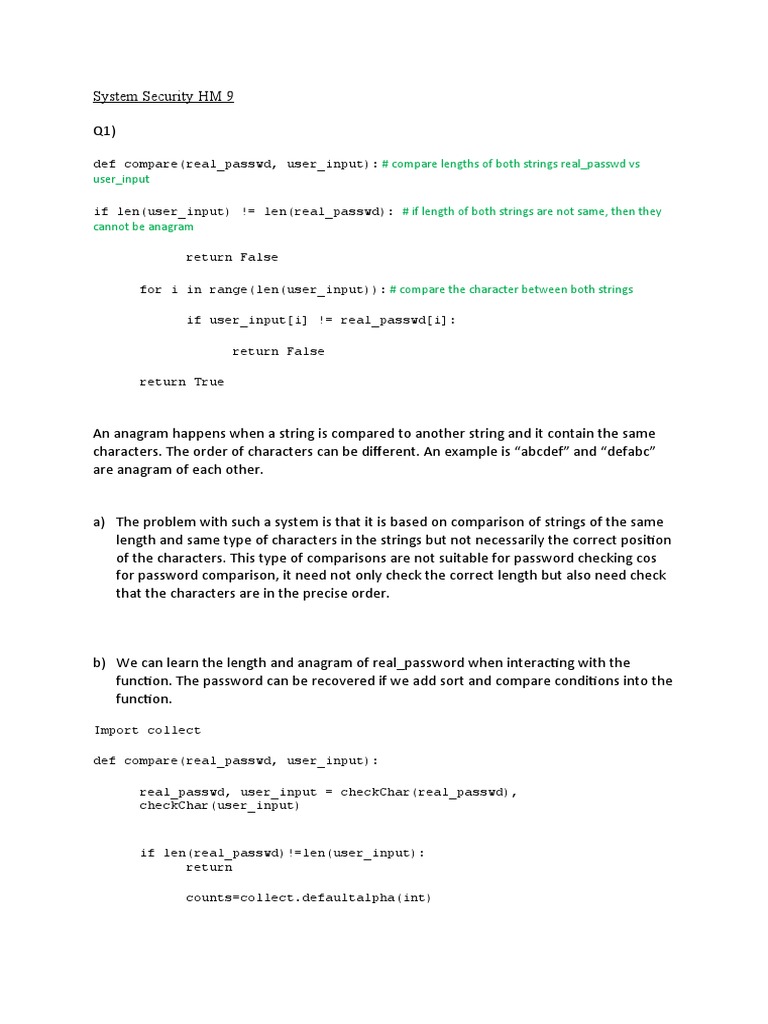 System Security HM 9 | PDF | Computer Programming | Applied Mathematics