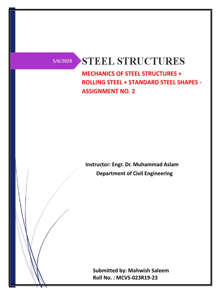 Mechanics of Steel Structures Explained | PDF | Rolling (Metalworking ...