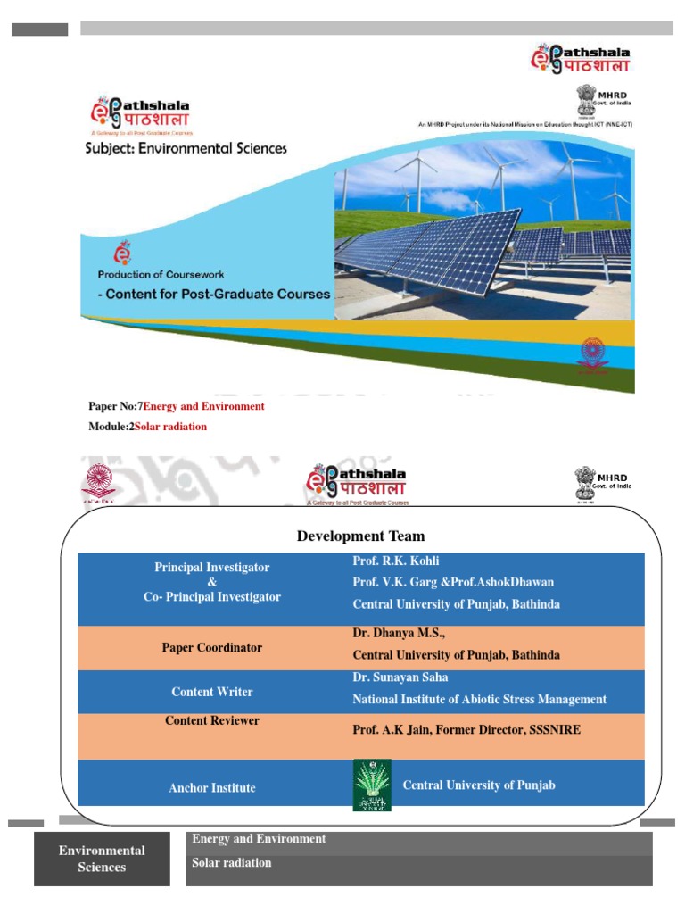 1511327362paper7 EnergyEnv Module 2 Etext-Solarradiation PDF | PDF ...