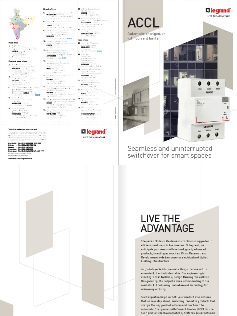 Legrand ACCL Catalogue | PDF | Mains Electricity | Power (Physics)