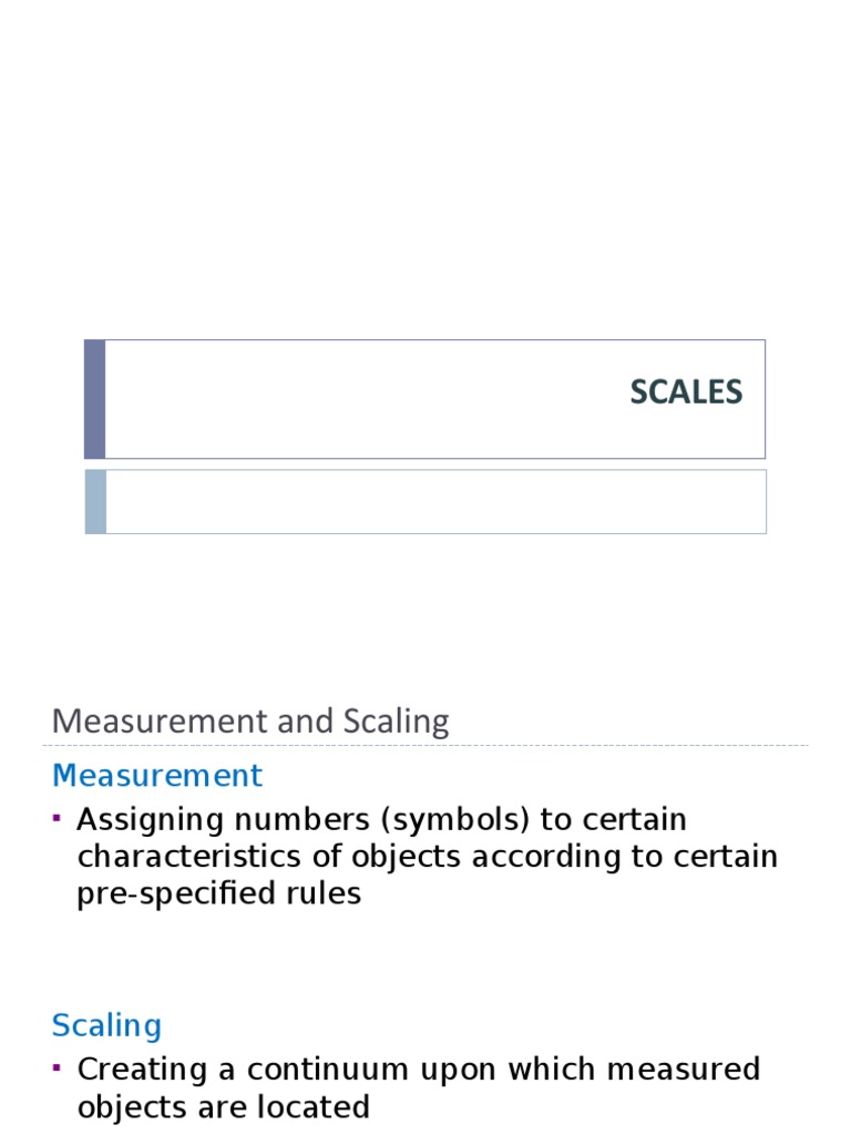 Scales 2 | PDF | Level Of Measurement | Research Methods