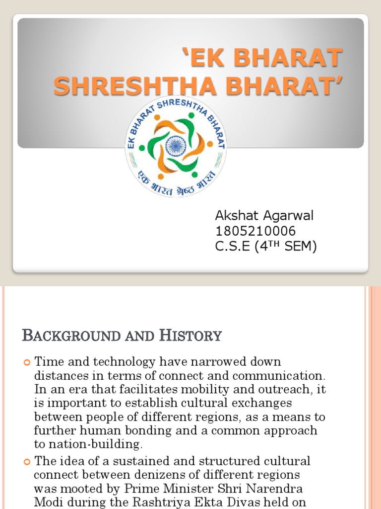 Ek Bharat Shreshtha Bharat' | PDF