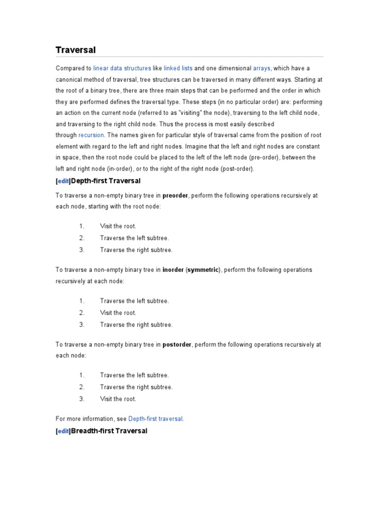 Traversal Linear Data Structures Linked Lists Arrays Pdf Theoretical Computer Science