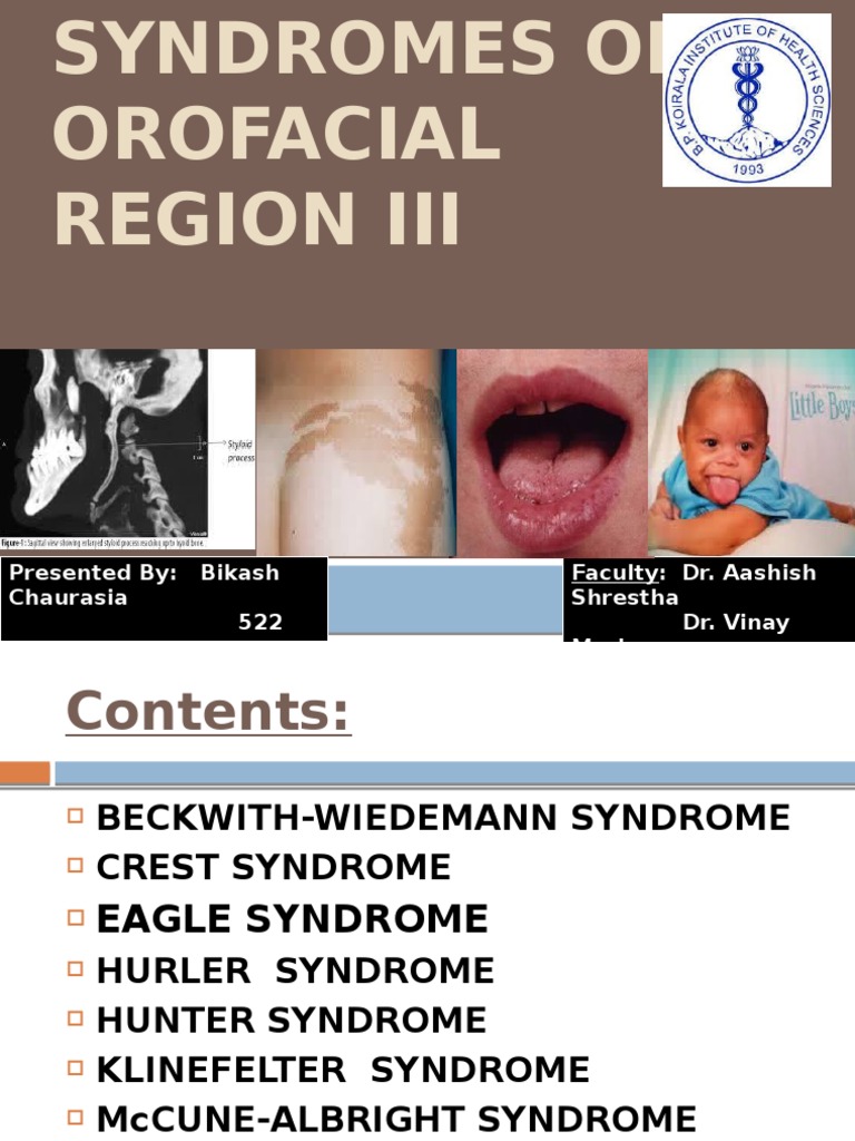 Orofacial Syndromes Overview | PDF | Clinical Medicine | Diseases And ...