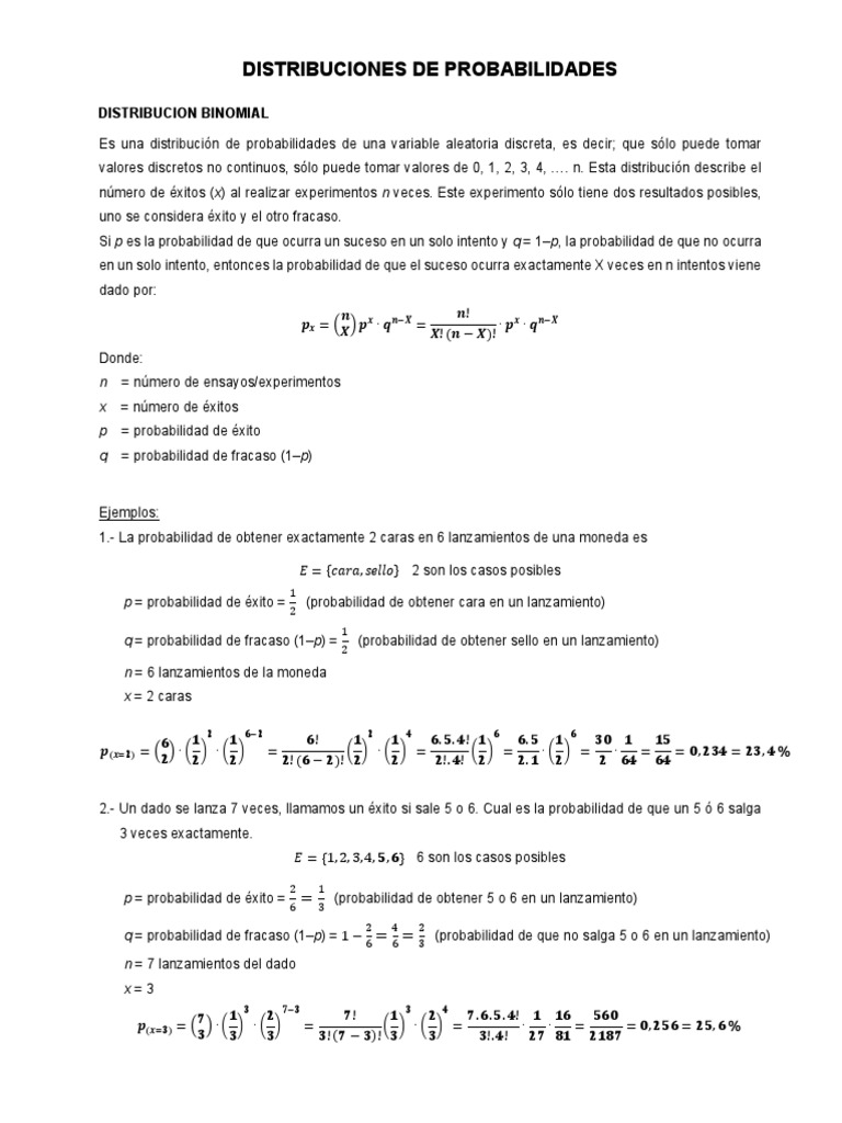 Resumen Clase de Distribución de Probabilidades | Descargar gratis PDF | Distribución normal ...