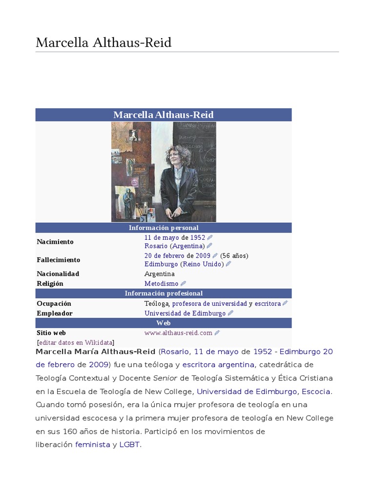 Marcella Althaus-Reid | PDF | Academia | Educación religiosa
