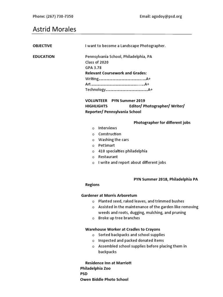 Astrid Morales Resume 2019 1 | PDF | Environmental Design | Landscape ...