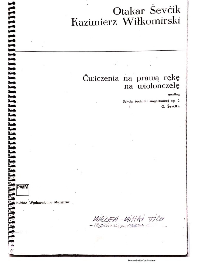 Otakar Sevcik and Kazimierz Wilkomirski | PDF