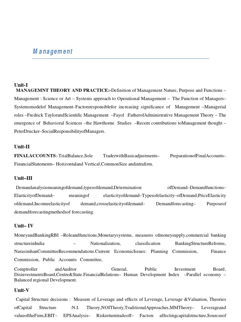 Management Principles and Practices: A Comprehensive Overview of Key ...