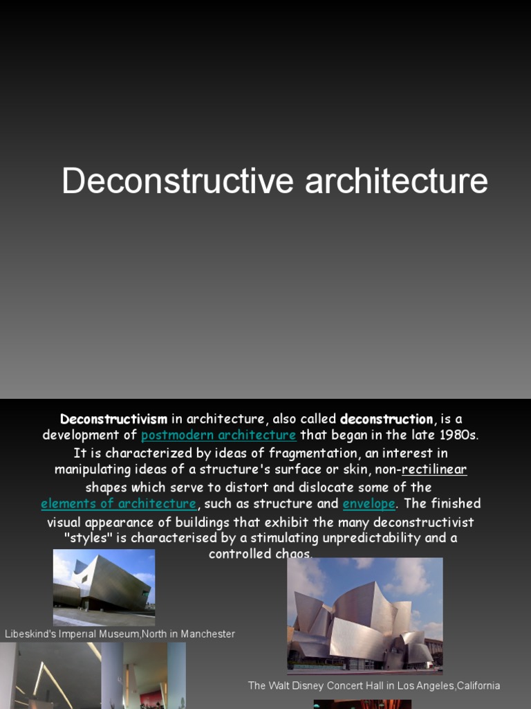 1 Deconstructive | PDF | Art Movements | Movements