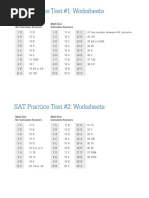 Sat Answer Key For Practice Test 5 | PDF | Standardized Tests | Tests