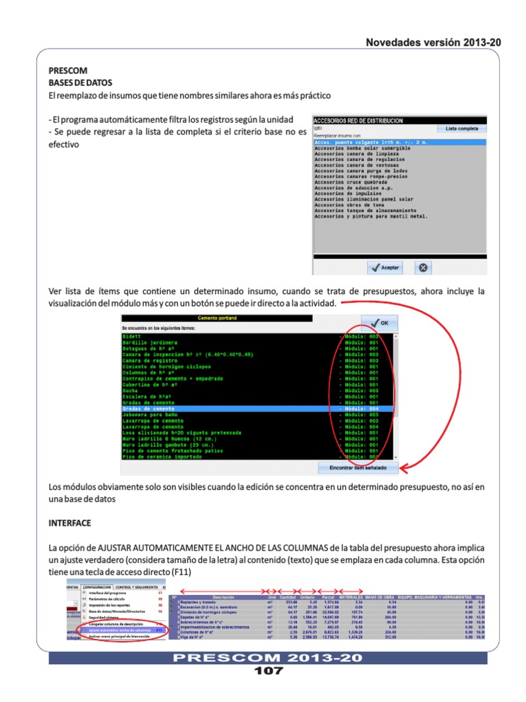 Novedades Prescom 2013 Version 2020 | PDF | Ventana (informática) | Presupuesto