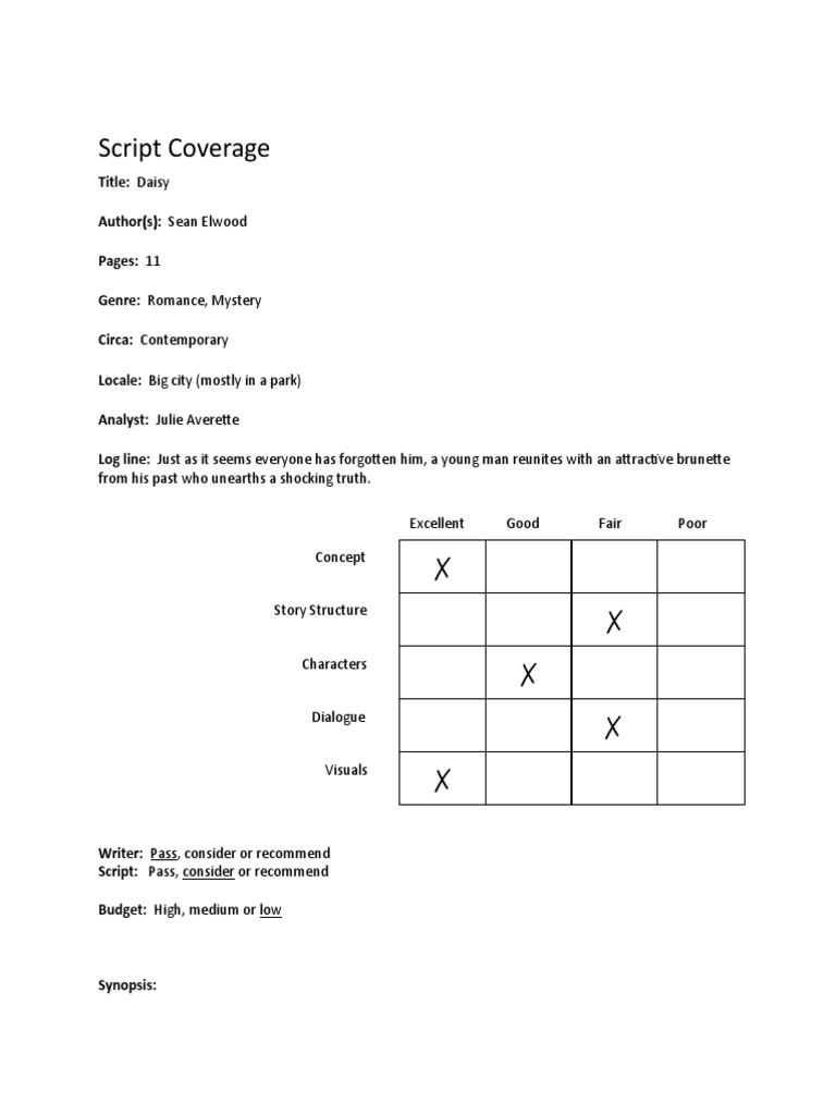 Script Coverage-Oct 2018 | PDF | Writers