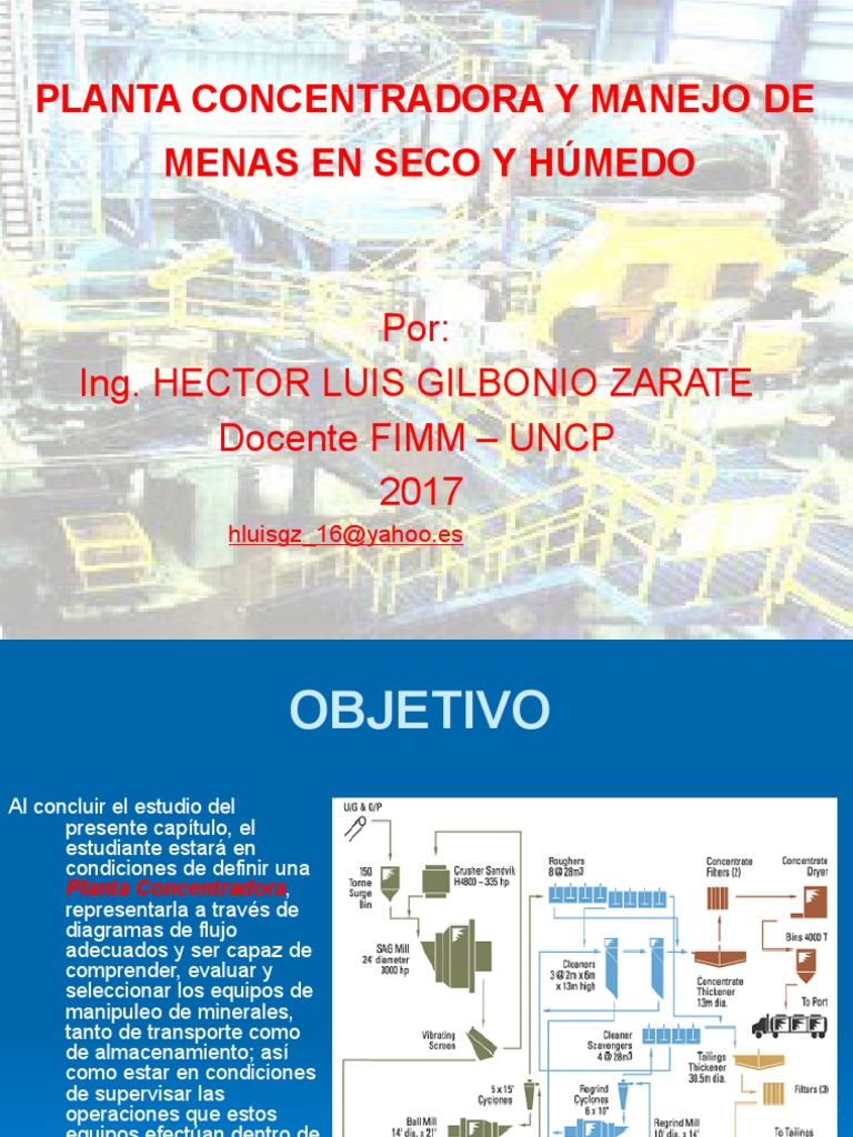 Planta Concentradora y Manejo de Materiales | PDF | Plantas | Química