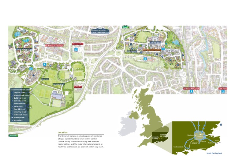 Surrey campus map PDF