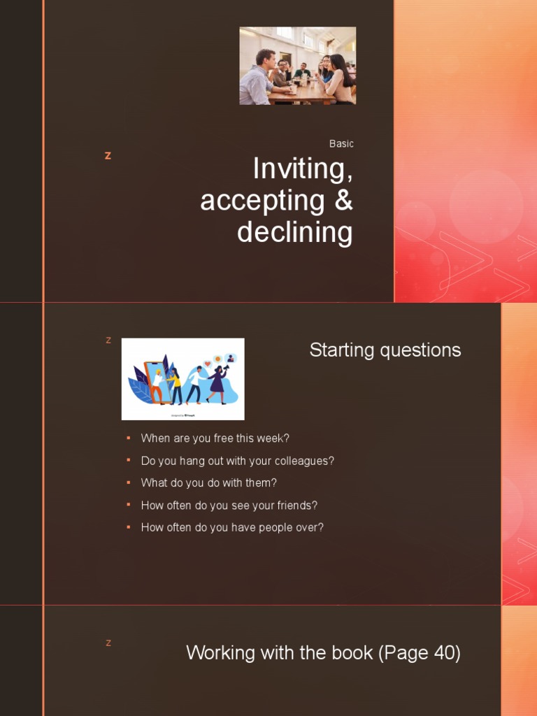 Inviting & Declining: Key Expressions | PDF | Language Arts & Discipline | Home & Garden