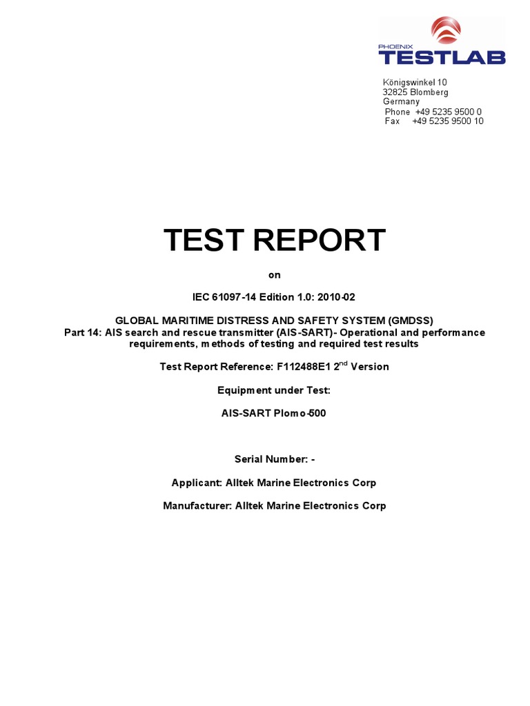 RF Test Report 1851136 PDF | PDF | Hertz | Transmitter