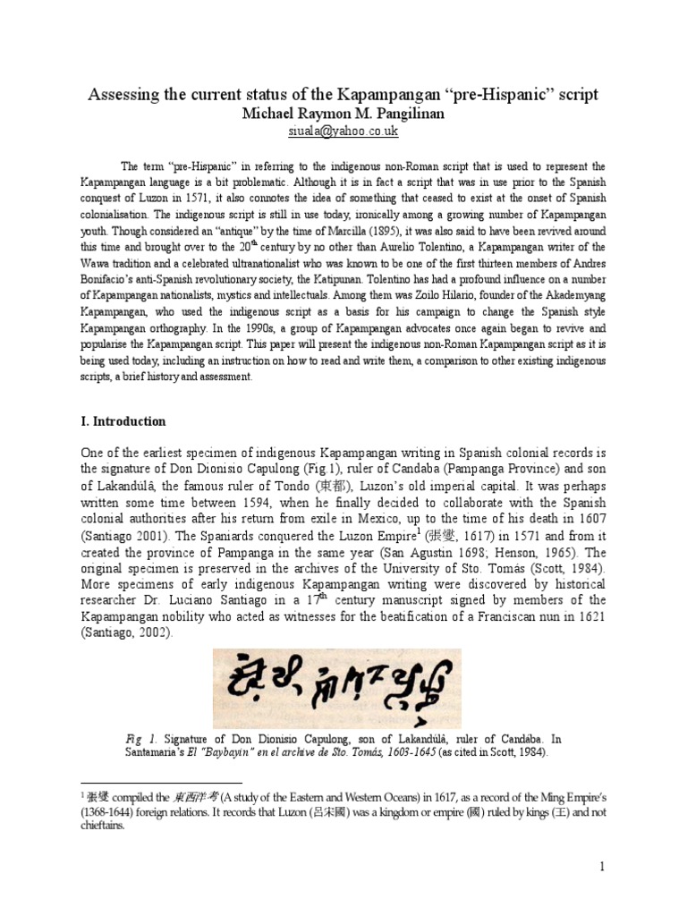Reviving Kapampangan Kulitan Script | PDF | Notation | Writing