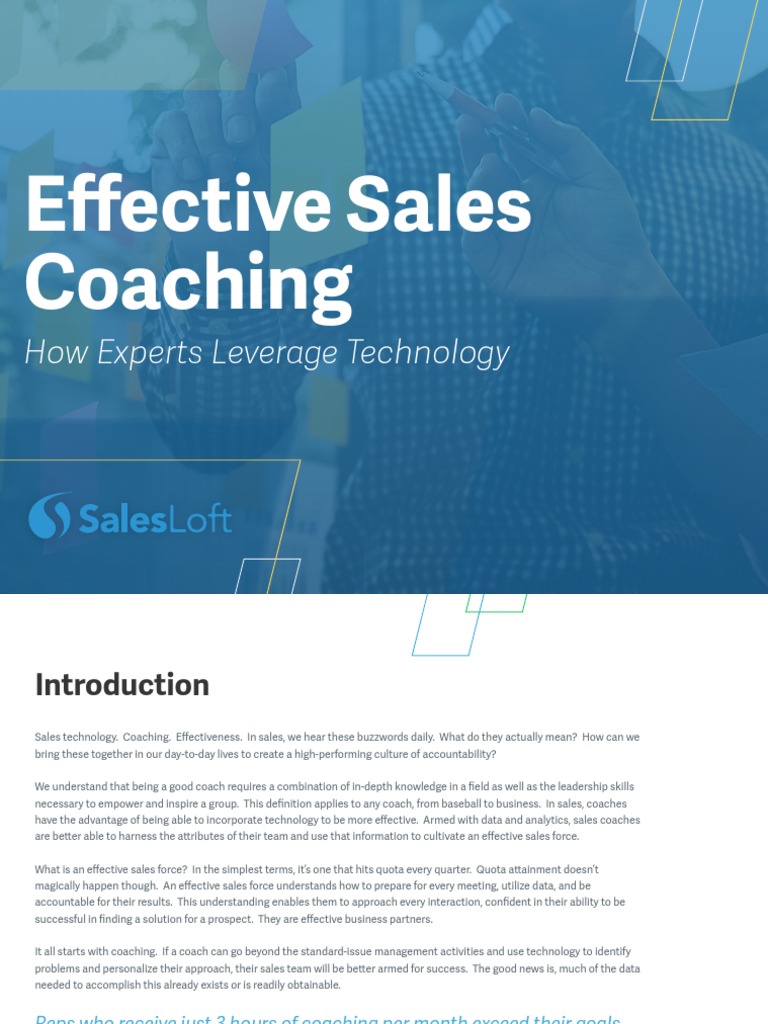 Effective Sales Coaching: How Experts Leverage Technology | PDF | Sales ...