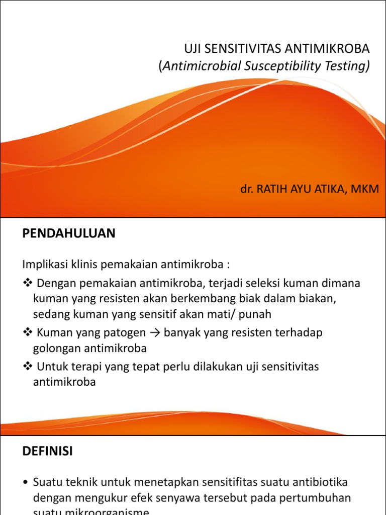Uji Sensitivitas Antibiotik PDF | PDF | Sains & Matematika