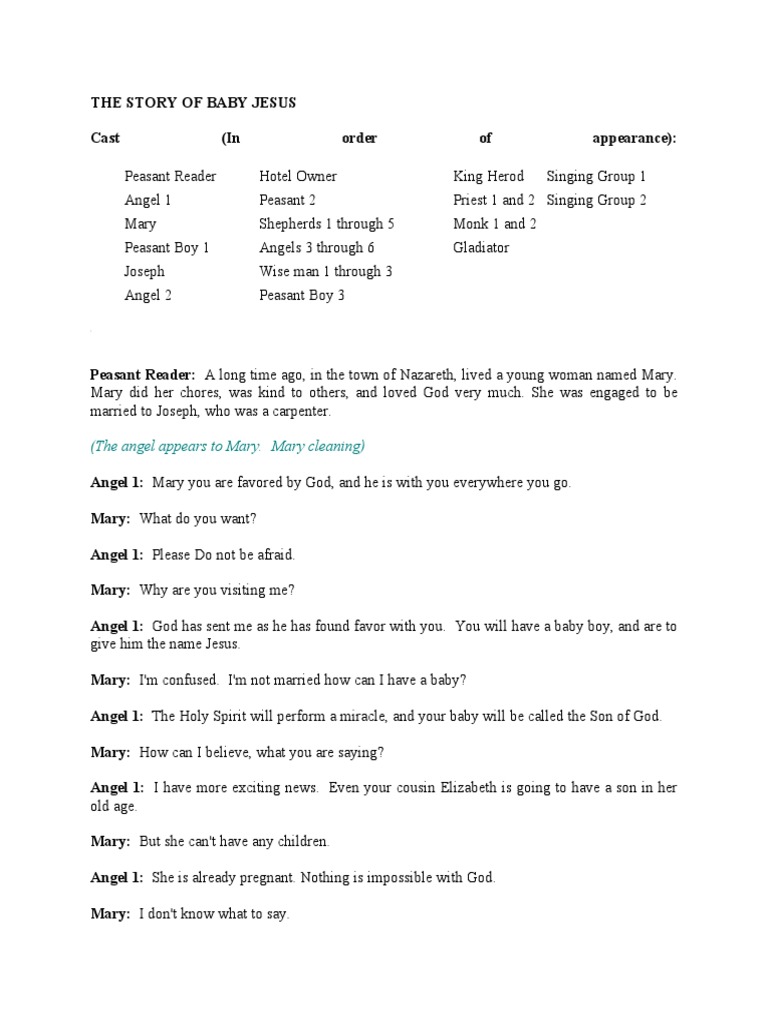 The Story of Baby Jesus | PDF | Biblical Magi | Mary, Mother Of Jesus