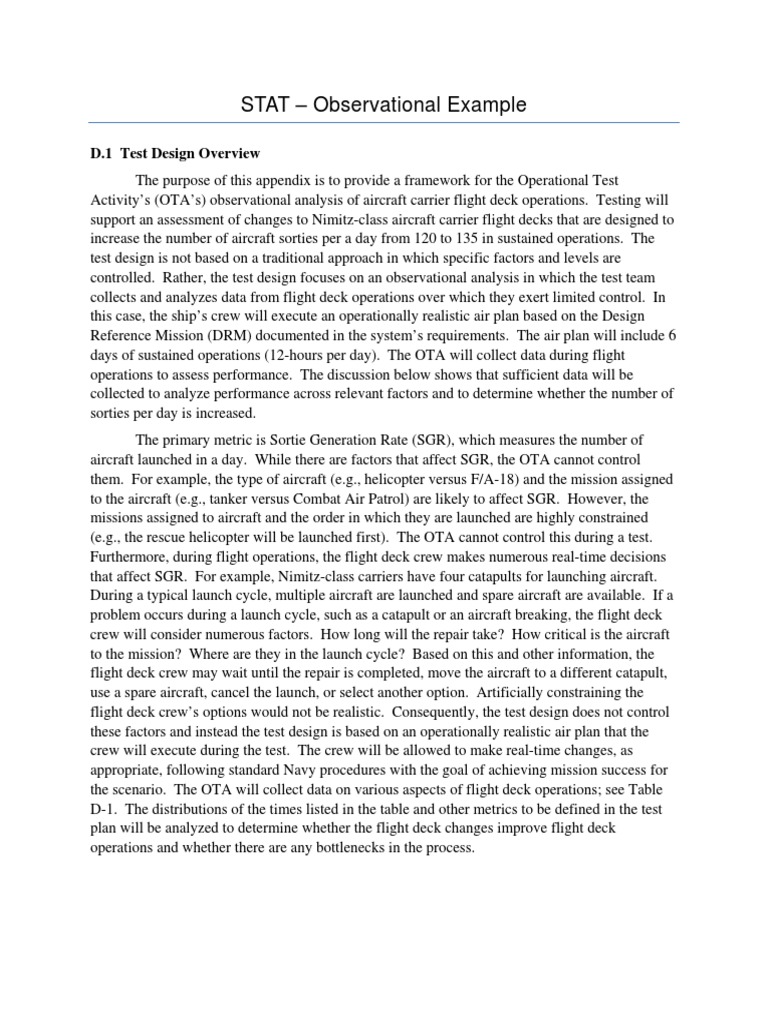 STAT - Observational Example PDF | Download Free PDF | Flight Deck ...