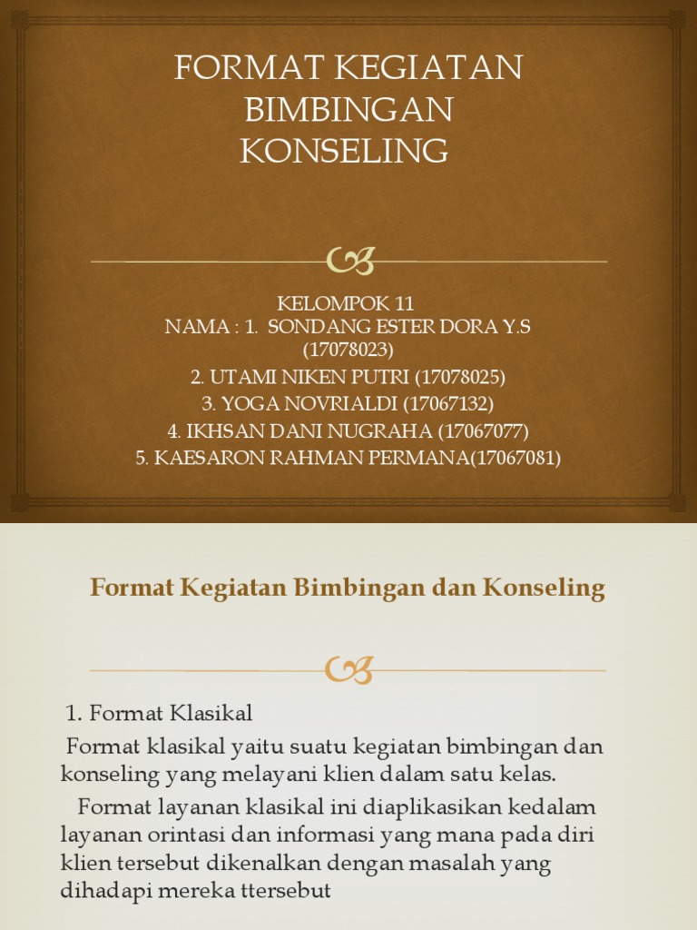 Format Kegiatan Bimbingan Konseling | PDF