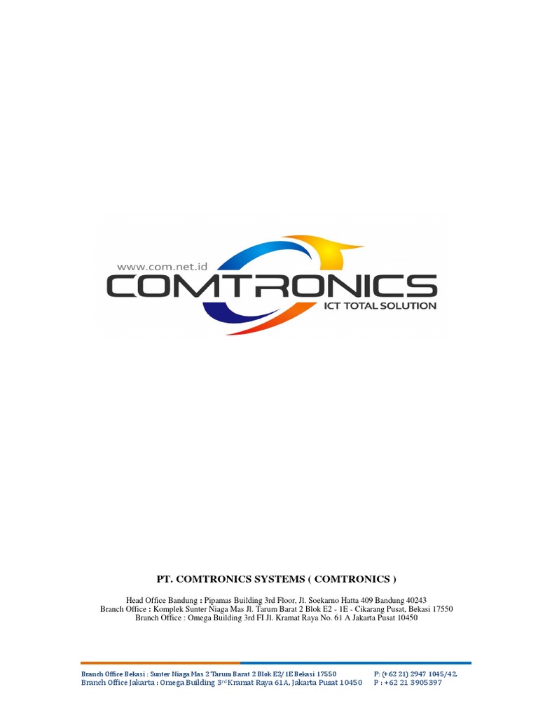 Penawaran Koneksi Internet Dedicated - PT Comtronics Systems PDF | PDF ...