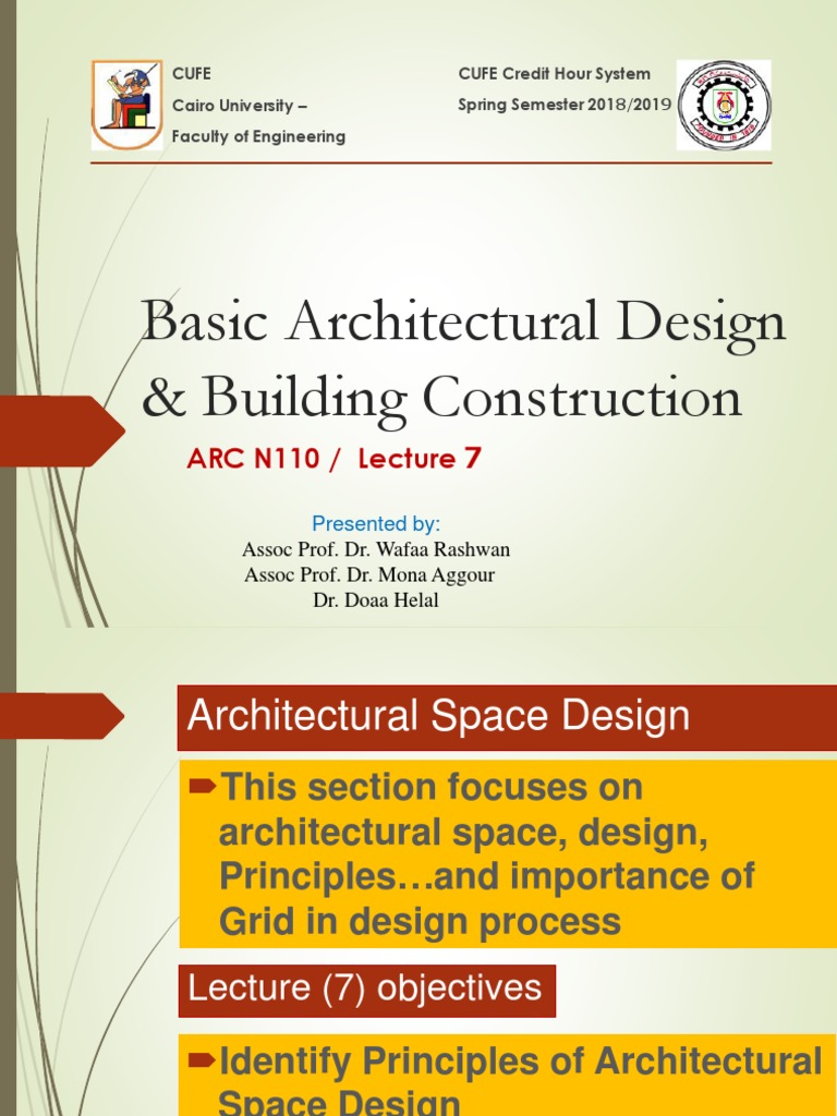 Lec 7 | PDF | Architectural Elements | Architectural Design
