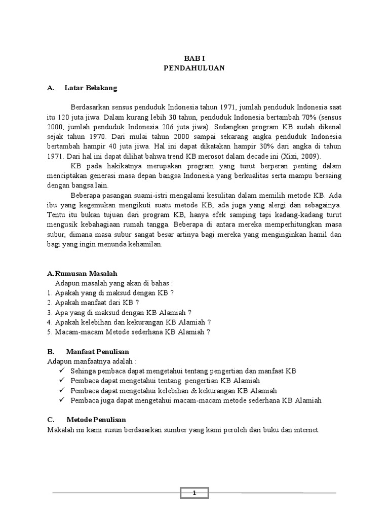 Makalah Metode Sederhana KB Alamiah | PDF | Pengembangan Diri | Gaya Hidup