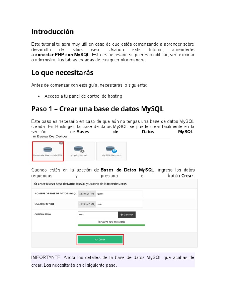 Conexion Con PHP Servidor Externos | PDF | Php | Mi sql