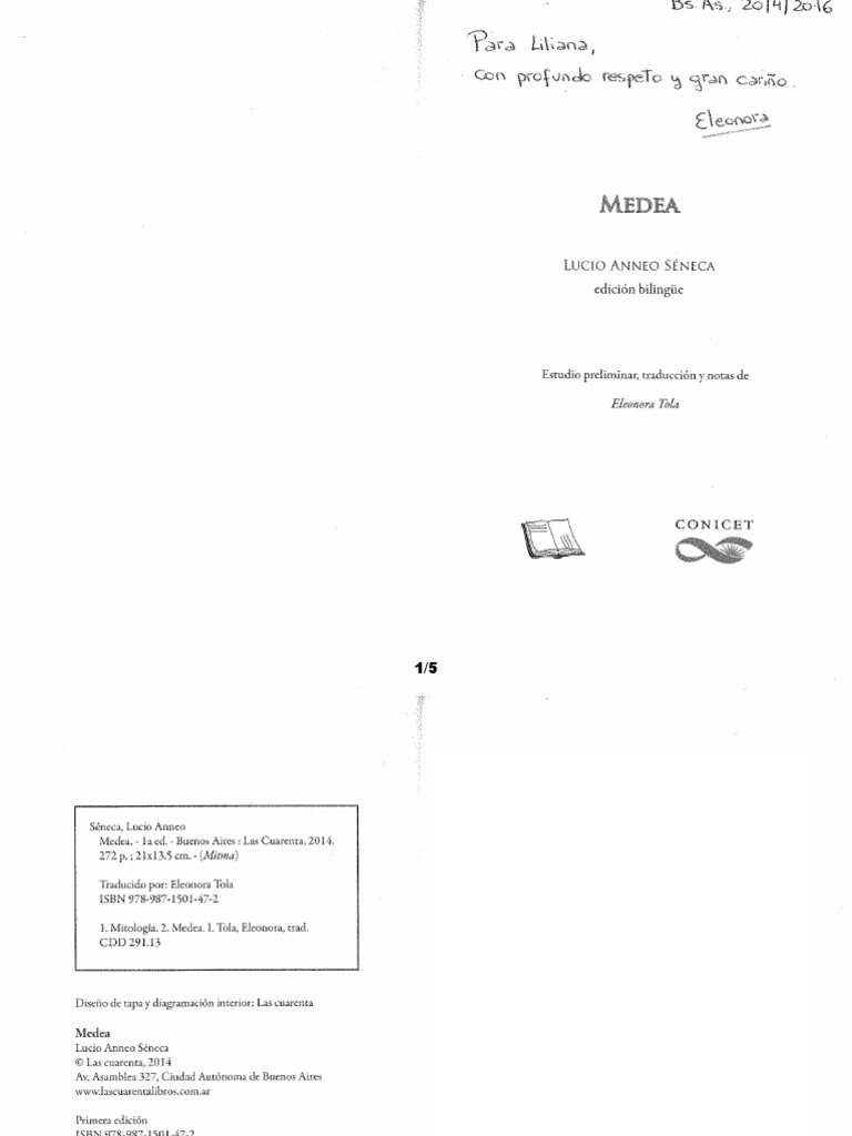Séneca - Medea (Selección de Versos) PDF | PDF