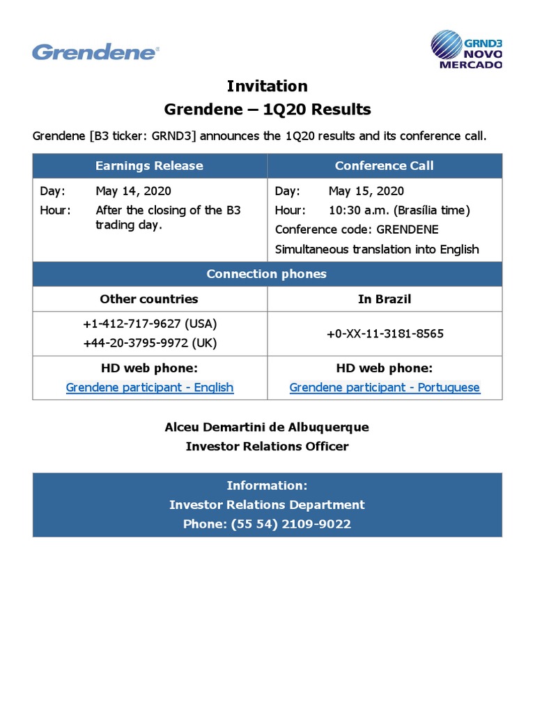 1645 - Convite Grendene - English | PDF