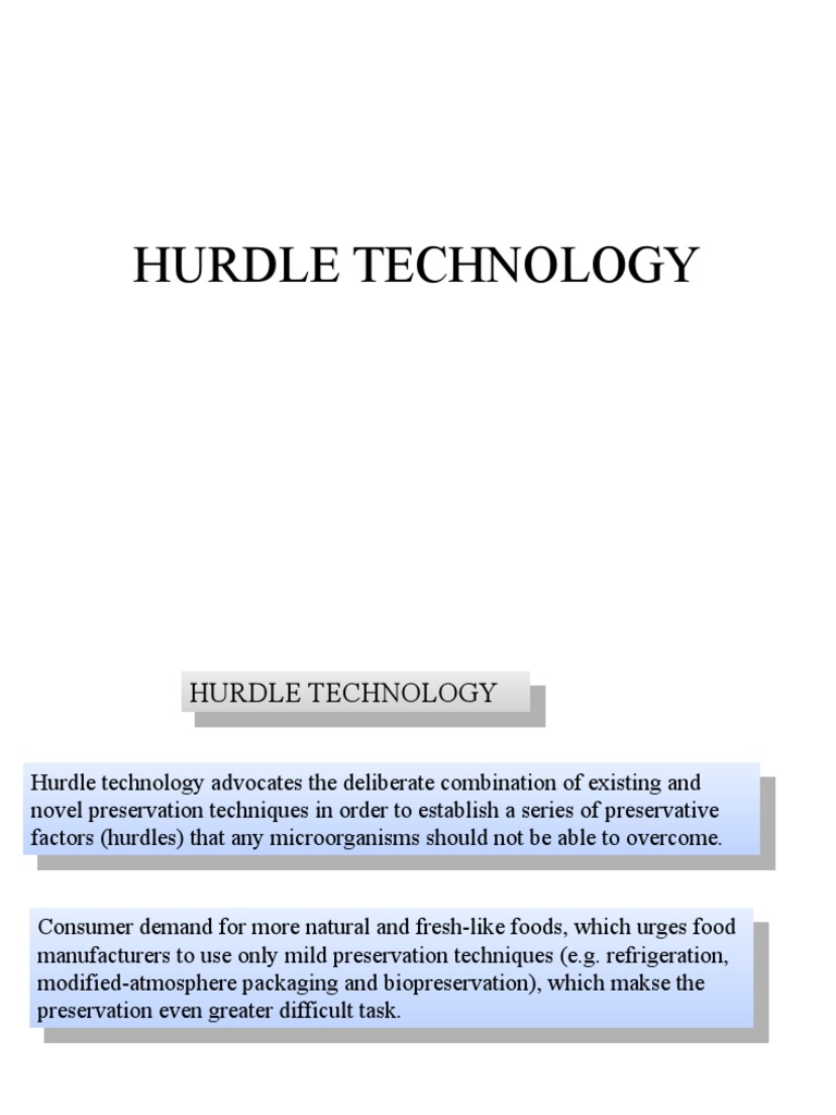 Hurdle Technology | PDF | Food Preservation | Chemistry