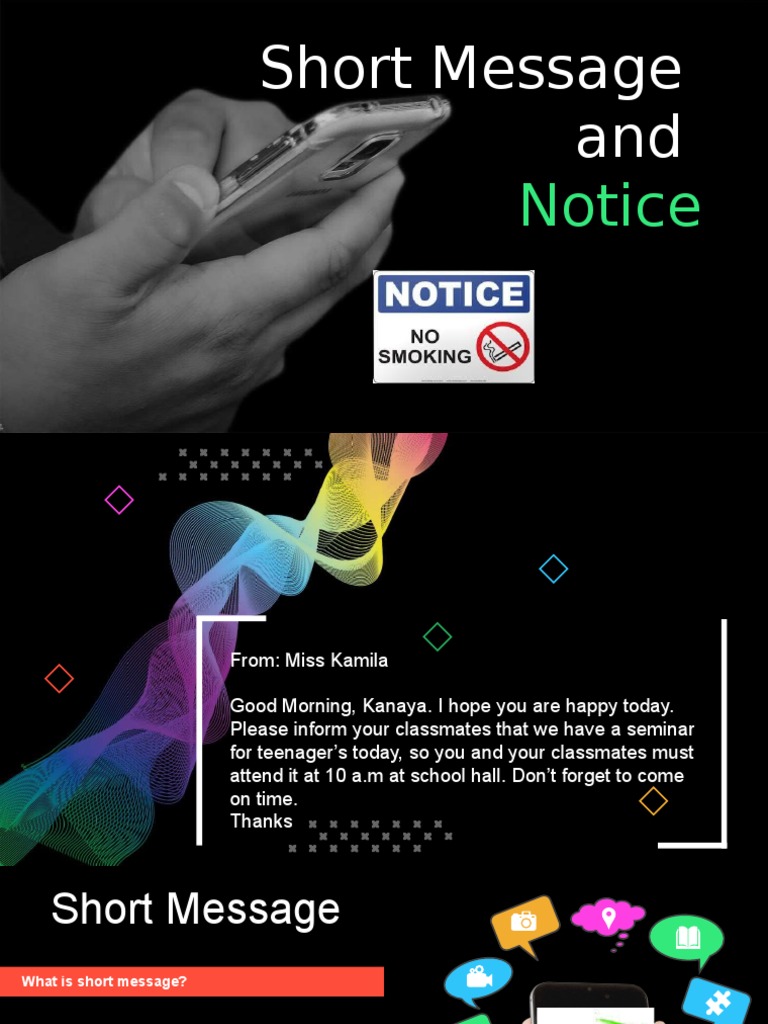 Short Message and NOtice | PDF | Communication