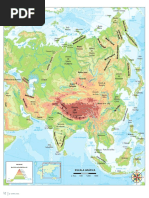 Mapa físico de Asia: límites y relieve | PDF