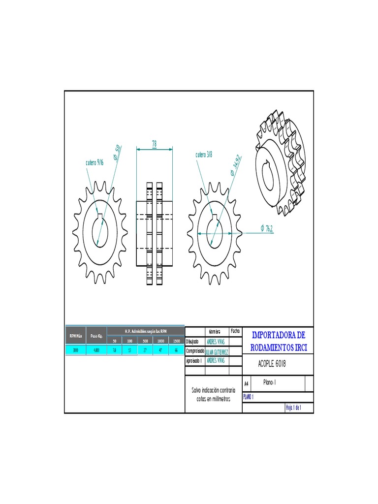 Acople 6018 | PDF | Dibujo técnico | Infografia