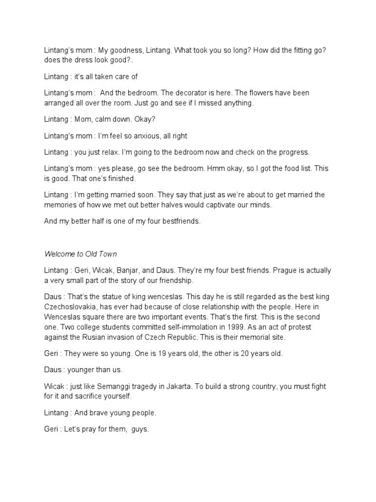 Transkrip Film-English | PDF